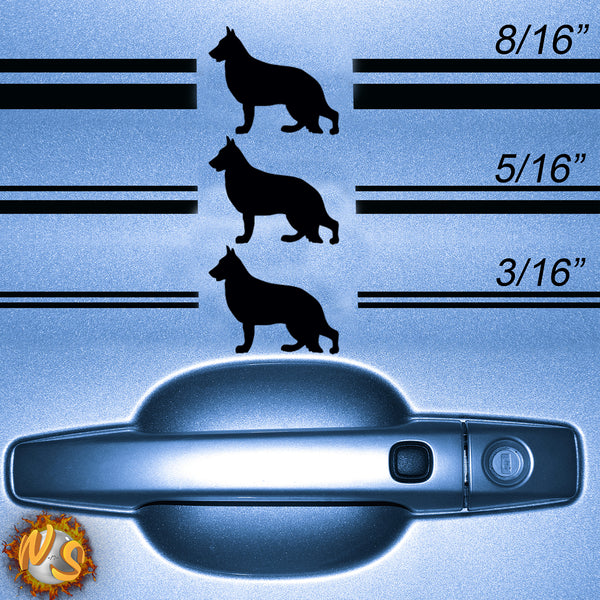 German Shepherd Silhouette Pinstripe Kit – Wraps n Signs